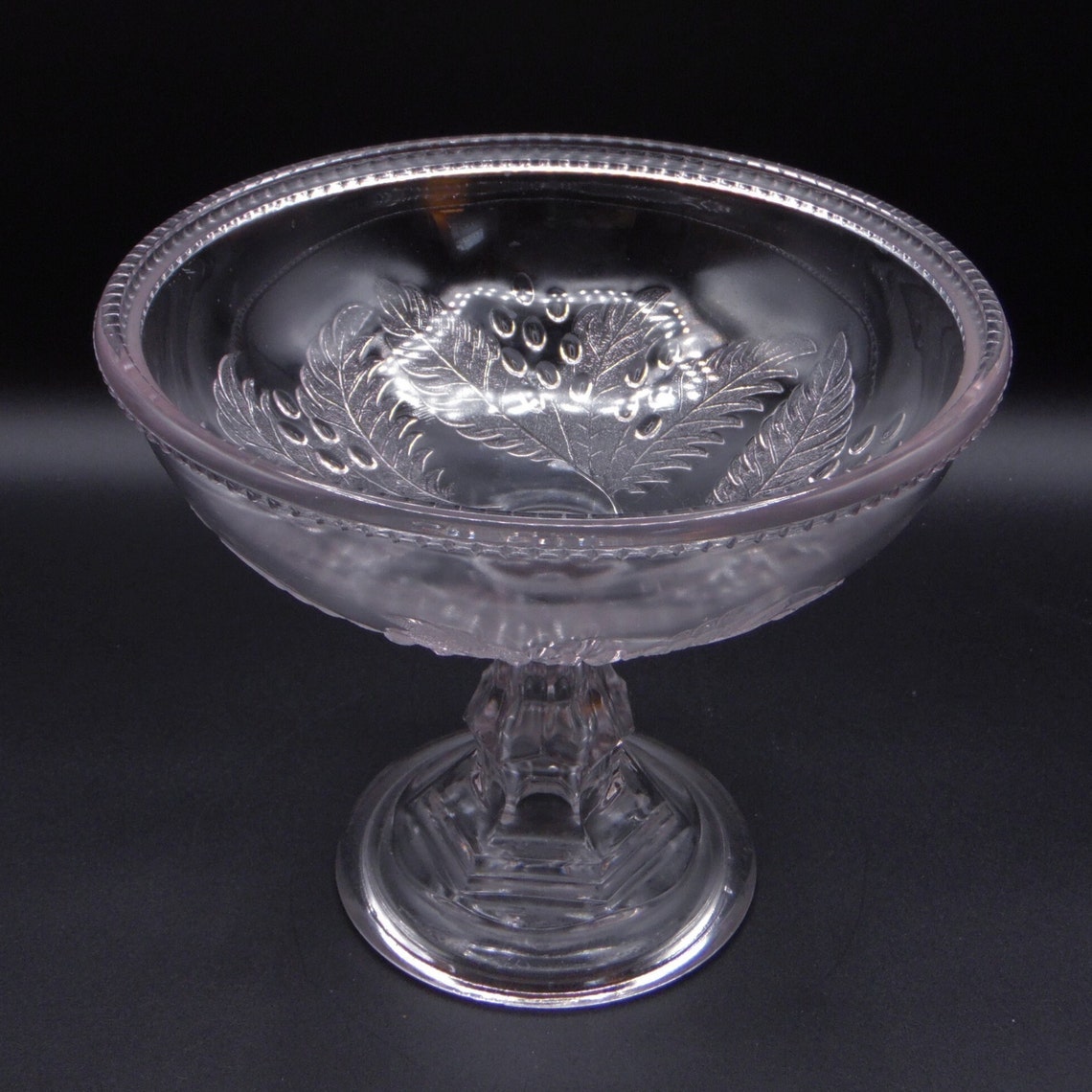 Early American Pressed Glass Compote, Mckee and Brothers, Berry (OMN ...