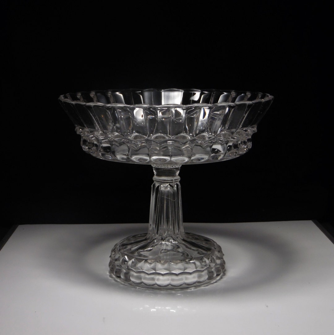 Early American Pressed Glass Compote Bryce Brothers - Etsy