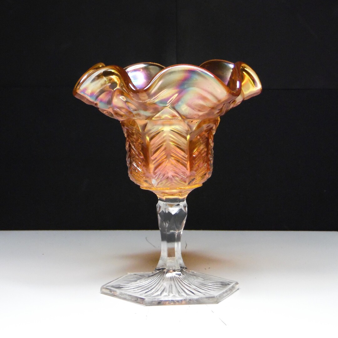 Carnival Glass Compote or Parfait, Cambridge Glass Company, Inverted ...