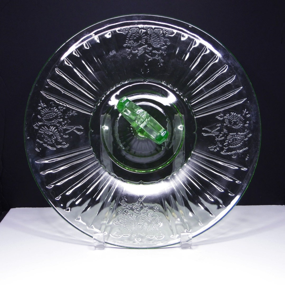 Depression Glass Center Handle Server, Hocking Glass Company, Mayfair ...