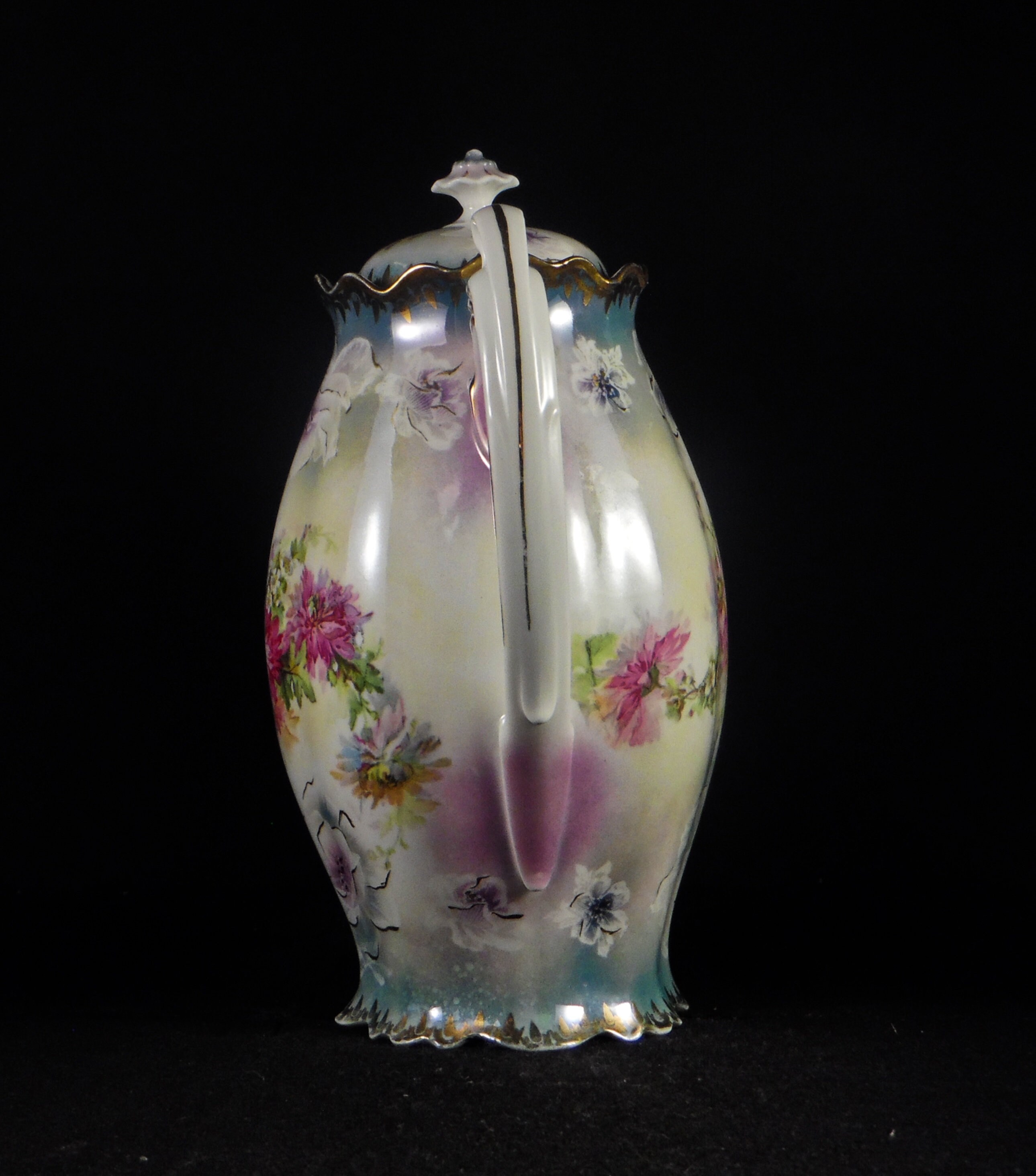 Porcelain Chocolate Pot, MZ Austria, Imported By George Wheelock, Hand ...