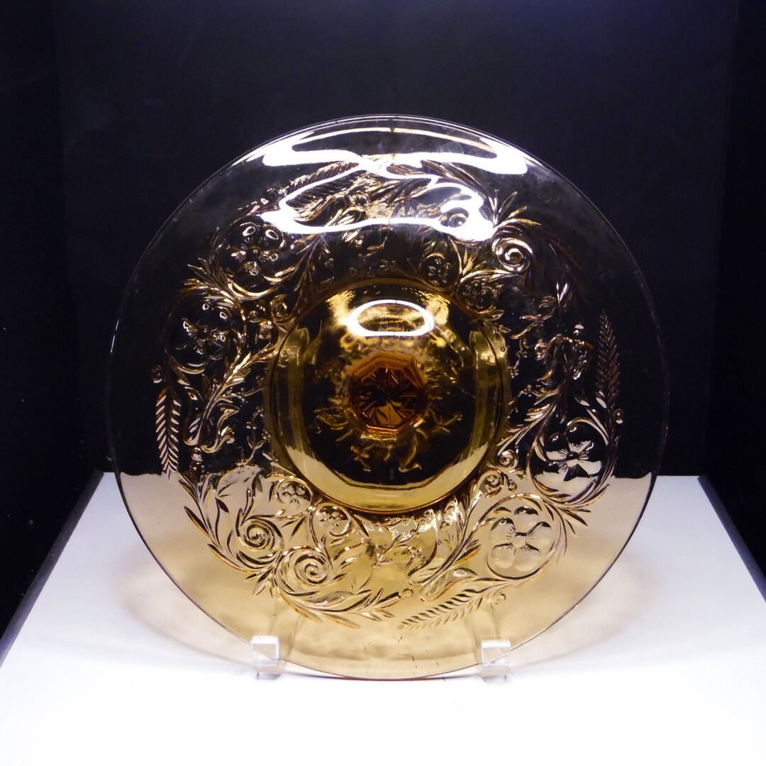 Elegant Era Glass Low Cake Stand Mckee Glass Company Rock - Etsy