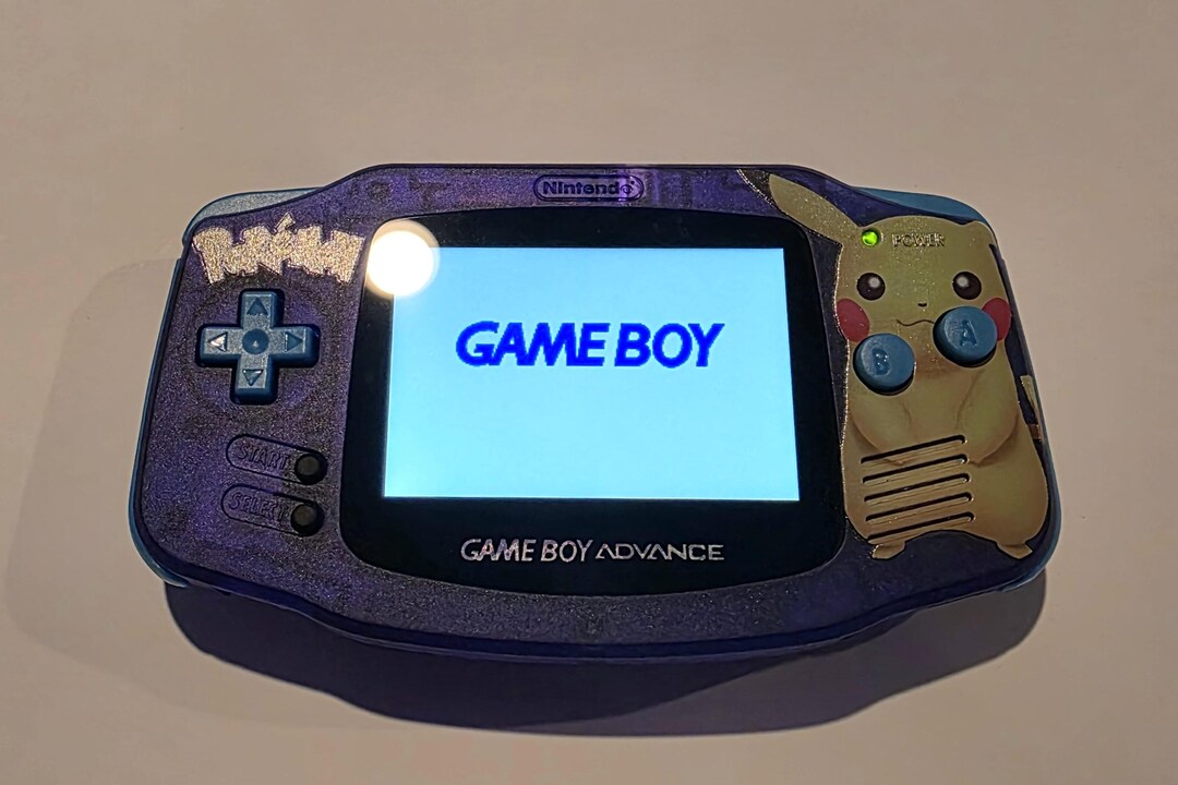 Custom Pikachu Game Boy Advance, IPS Screen, Sound Amp - Etsy