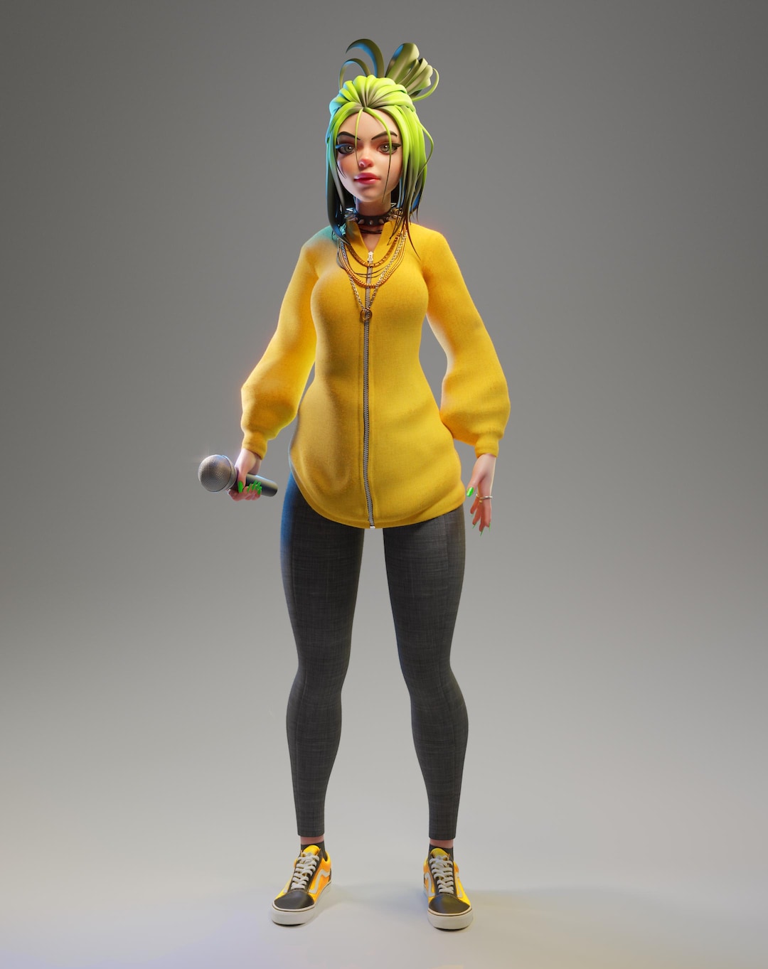 Billie Eilish 3D Model - Blender File for 3D Printing - Etsy Canada