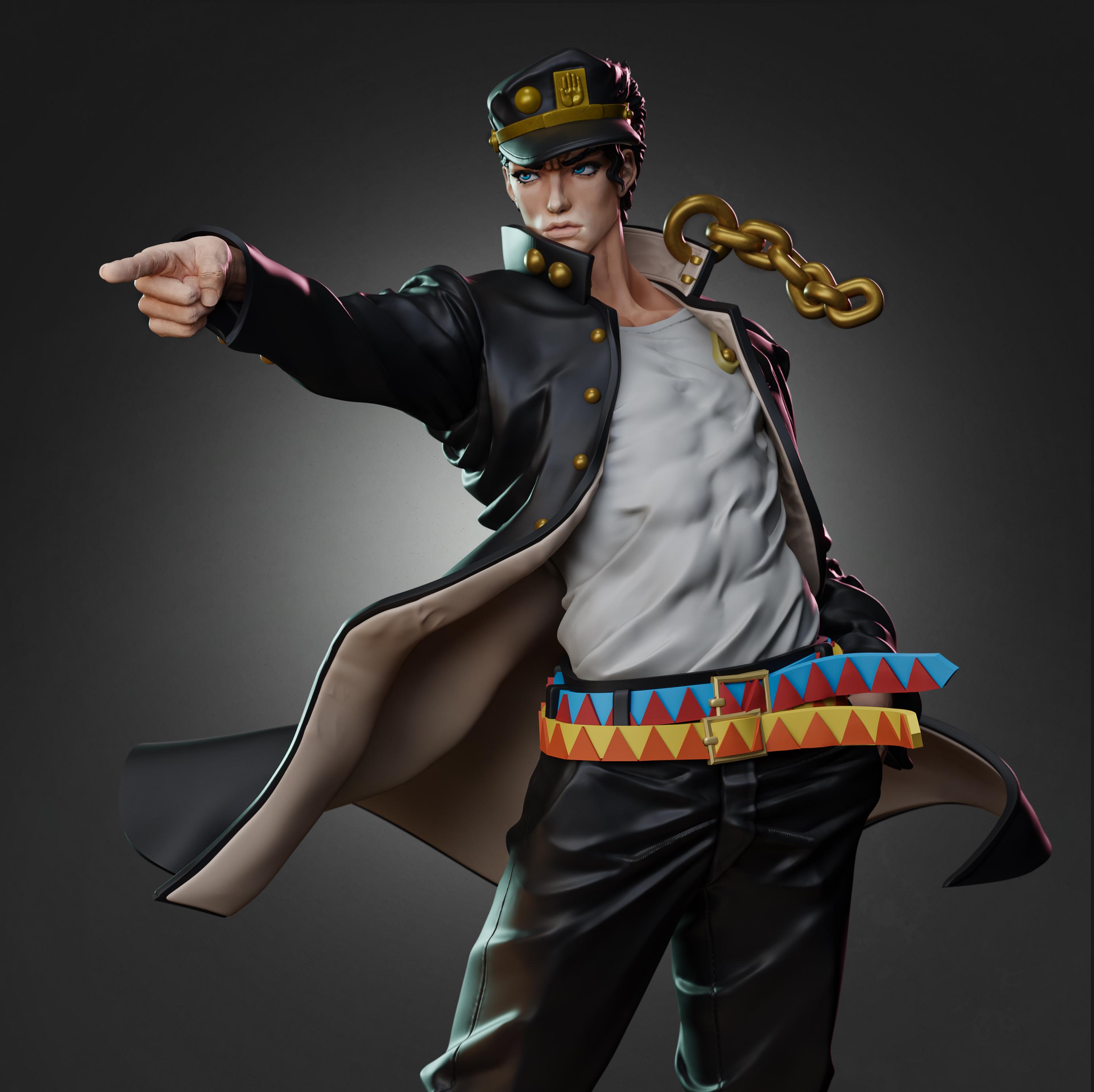 Jotaro Kujo STL | Jojo’s Bizarre Adventure 3D Printable Model | Anime ...