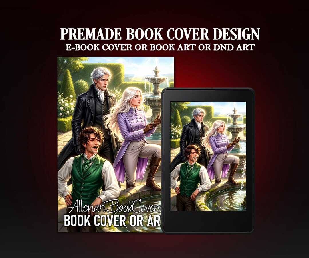Regency Romance Book Cover Art, Royal Garden Scene (digital Download ...