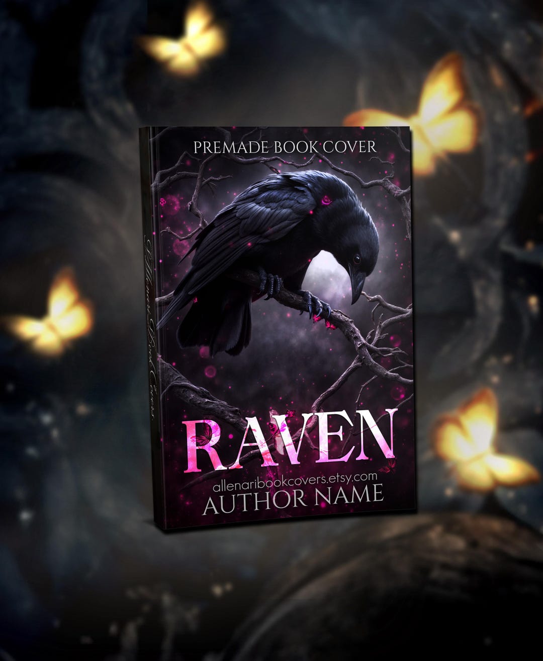 Raven Dark Fantasy Book Cover Design – Ebook and Paperback Template ...