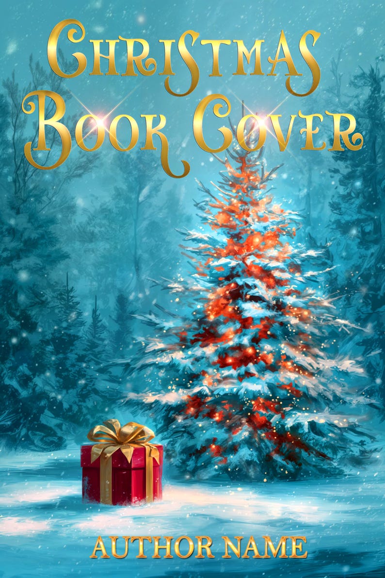 Pre-made Christmas Romance Book Cover, Winter Ebook Template (digital ...