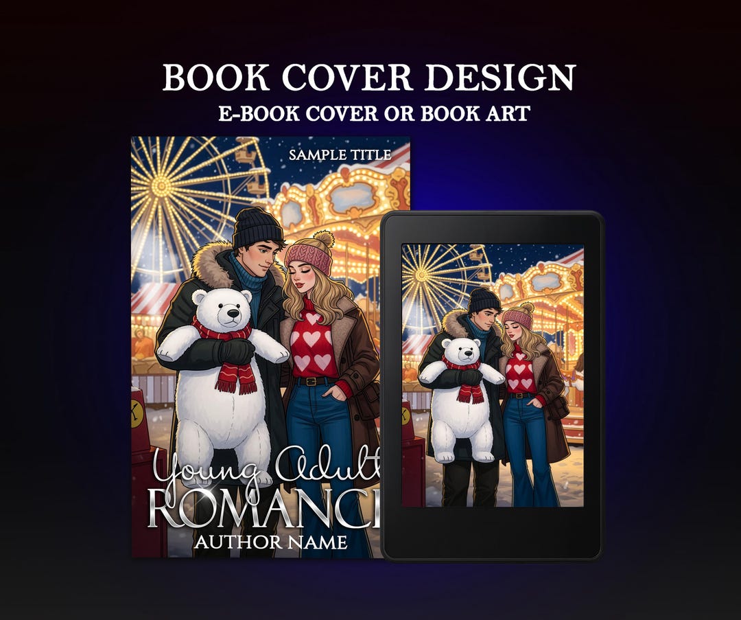Premade Young Adult Romance Book Cover Design or Book Illustration for New Adult, Romcom, Small ...