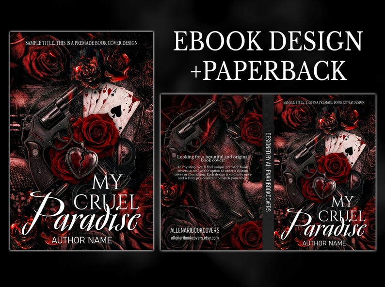Dark Romance Premade Book Cover Design for Mafia Thriller or Urban ...