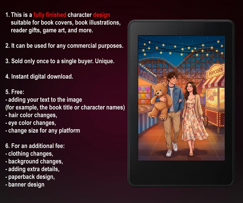 Cozy Romance Couple Illustration, Young Adult Fiction Character Design ...