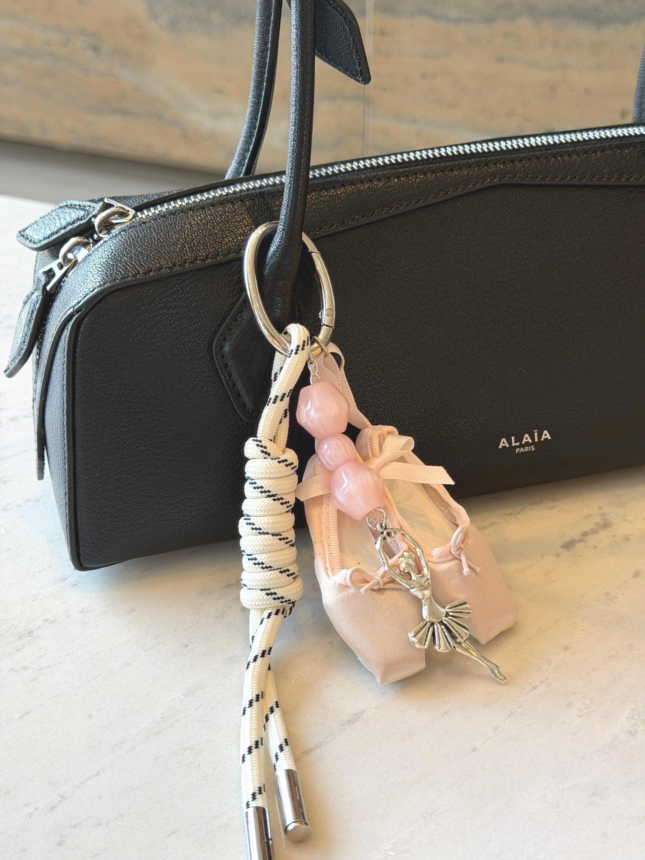 Handmade Ballet Bag Charm, Ballerina Keychain With Ballet Shoes Charm ...