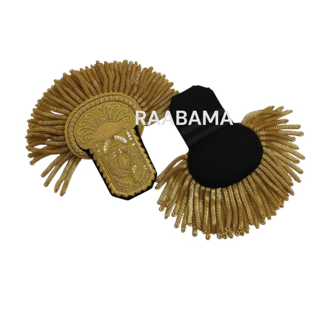 Gold Bullion Fringe Epaulette French Shoulder Board Military Uniform ...
