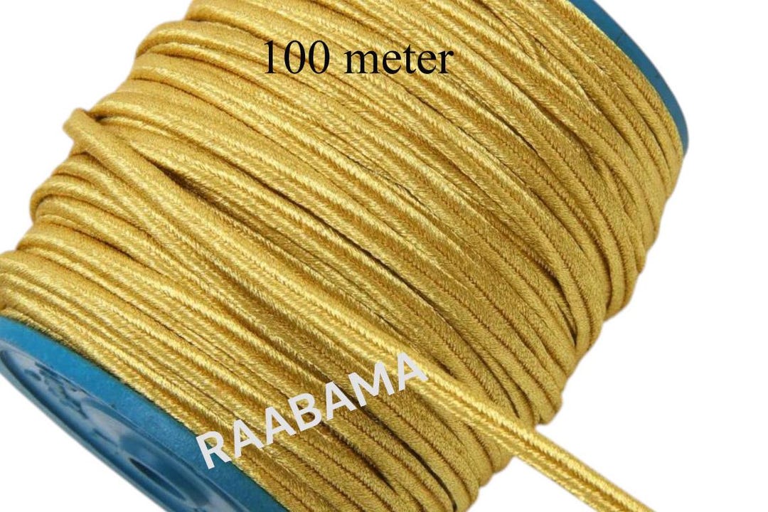 100 Meter 6mm Wide Gold Mylar Russia Braid Soutache Cord Russian ...