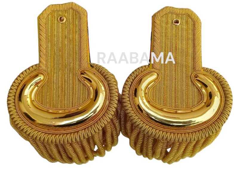 Gold Bullion Fringe Epaulette Shoulder Board New Military Hand ...
