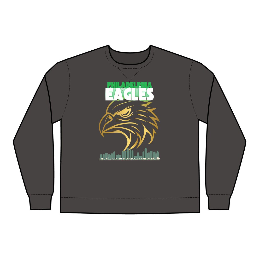 Crewneck Sweatshirt, Philadelphia Eagles Super Bowl LIX Design ...