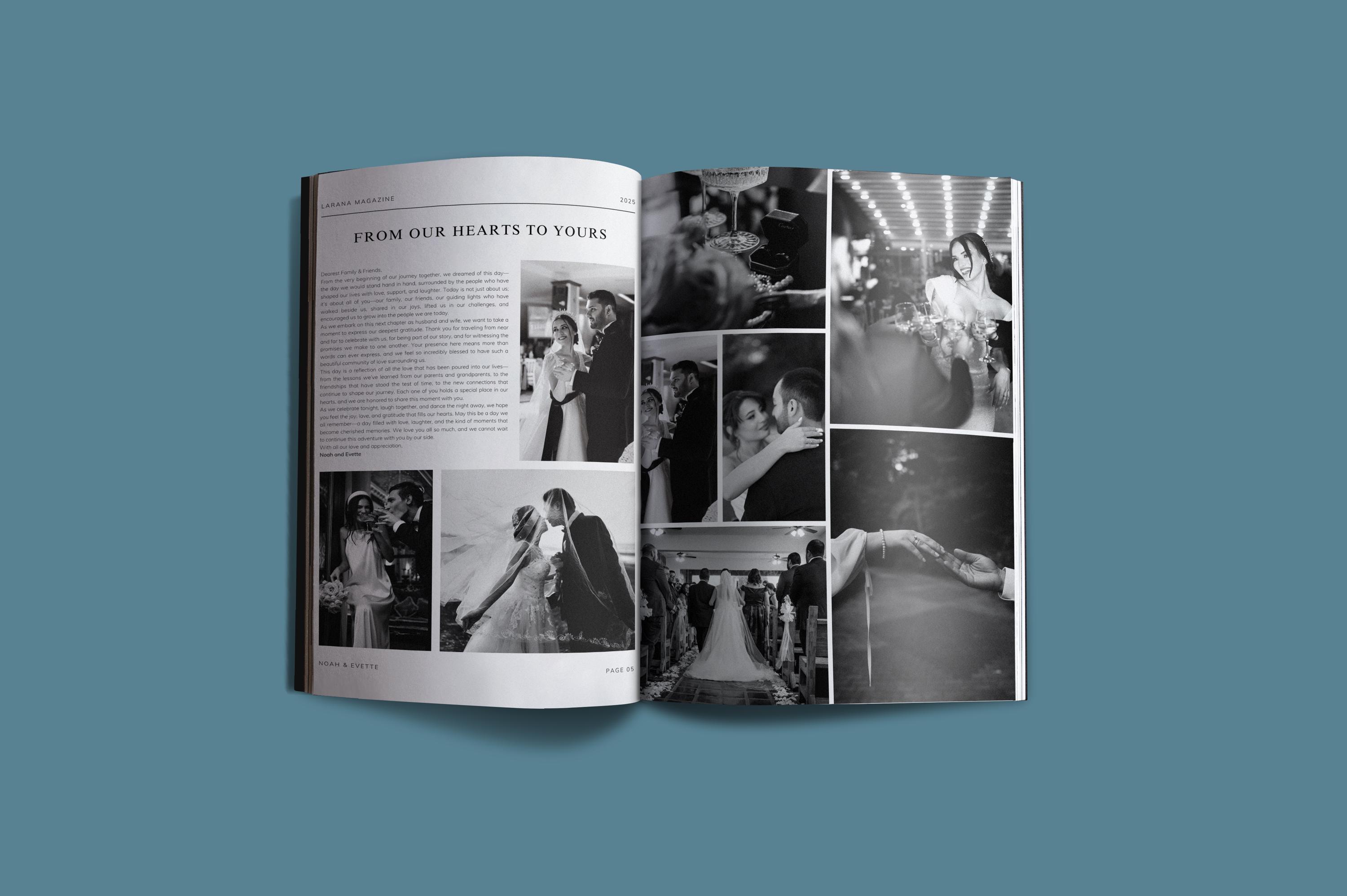 Wedding Program Template | Editable Canva Magazine-style Wedding ...