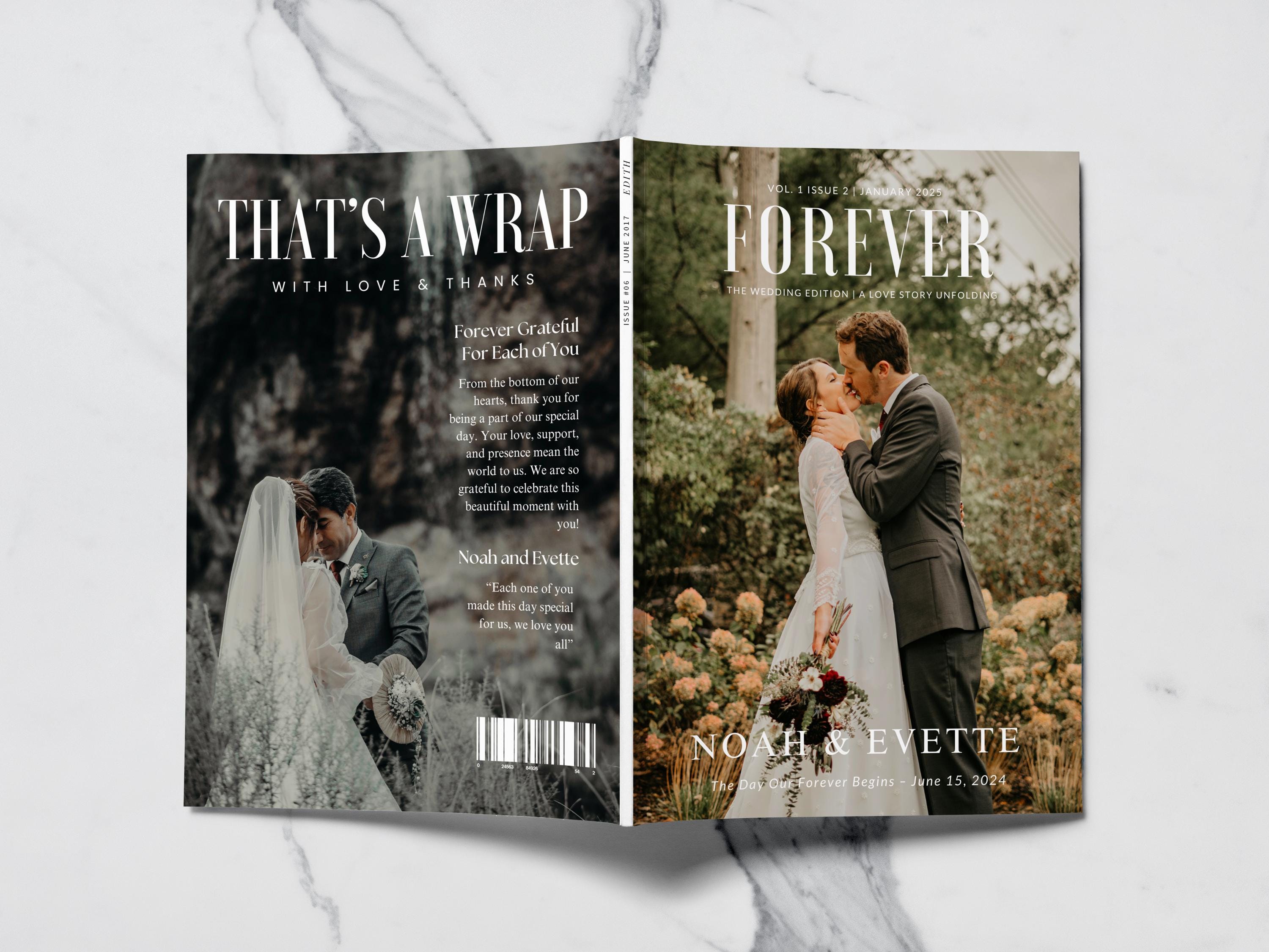 Wedding Program Template | Editable Canva Magazine-style Wedding ...