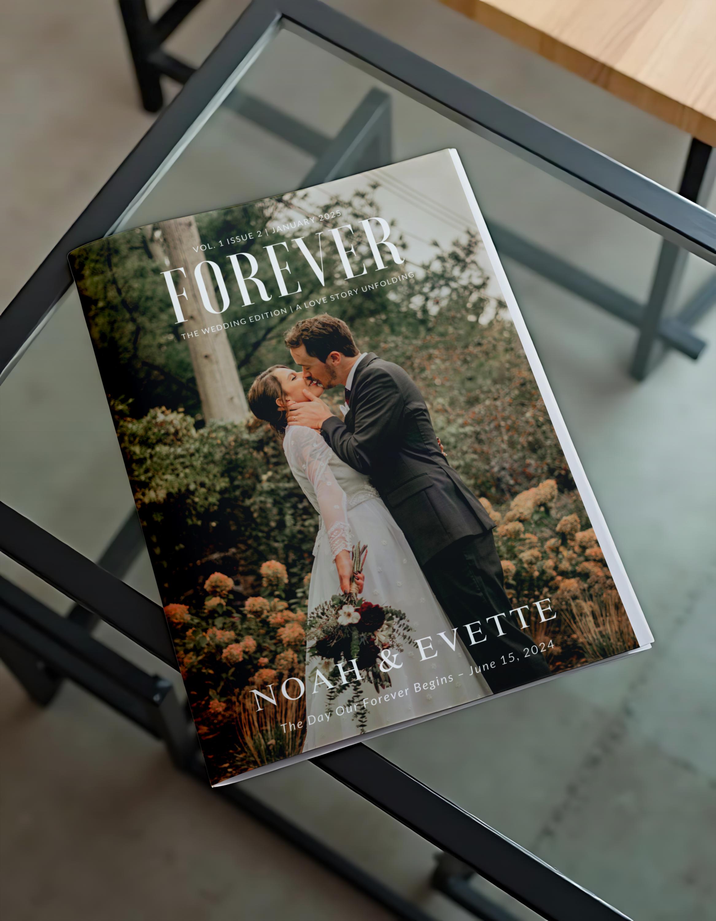 Wedding Program Template | Editable Canva Magazine-style Wedding ...