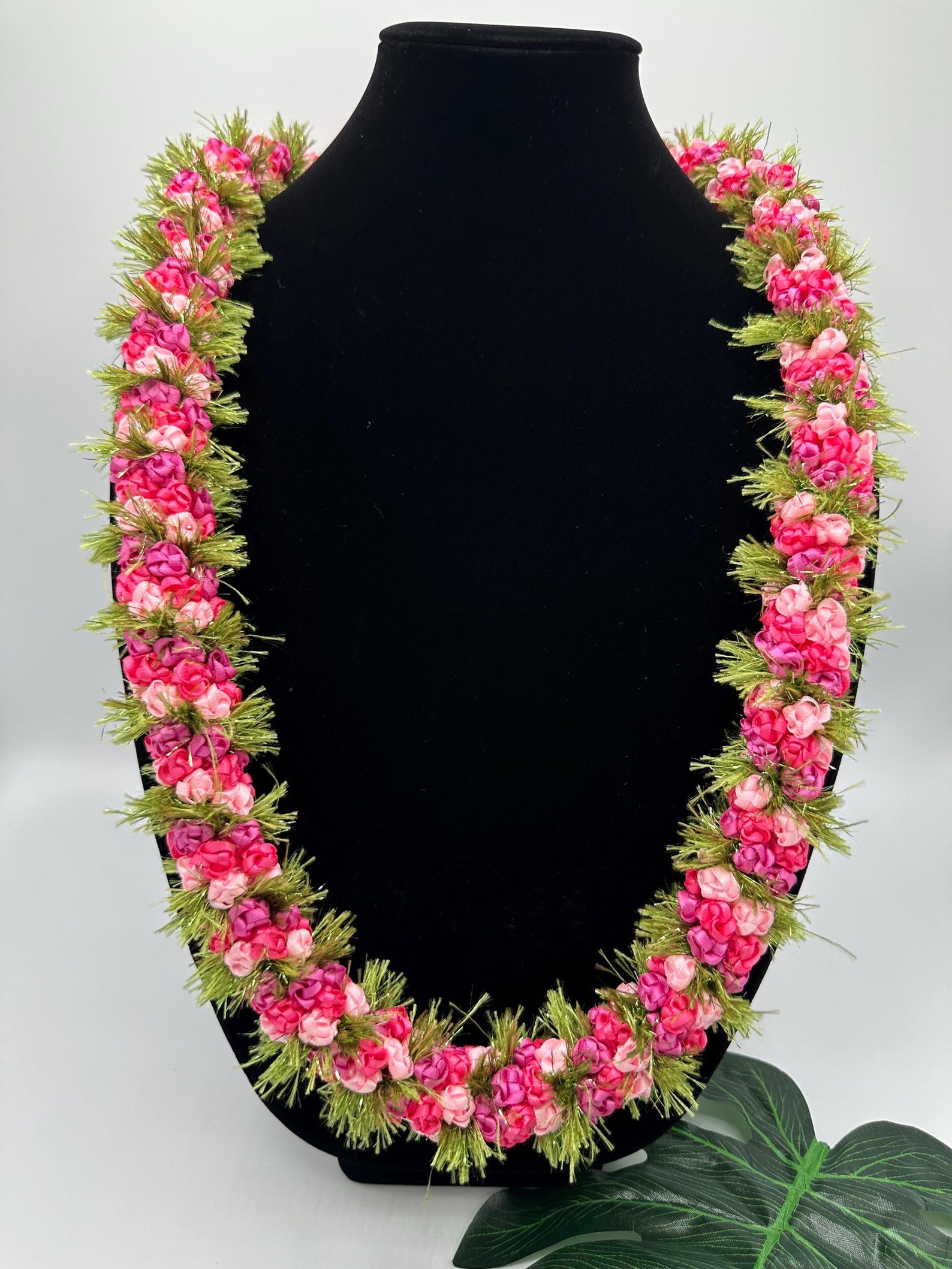 Hawaiian Pink Plumeria Flower Triple Rosette Ribbon Lei - Etsy