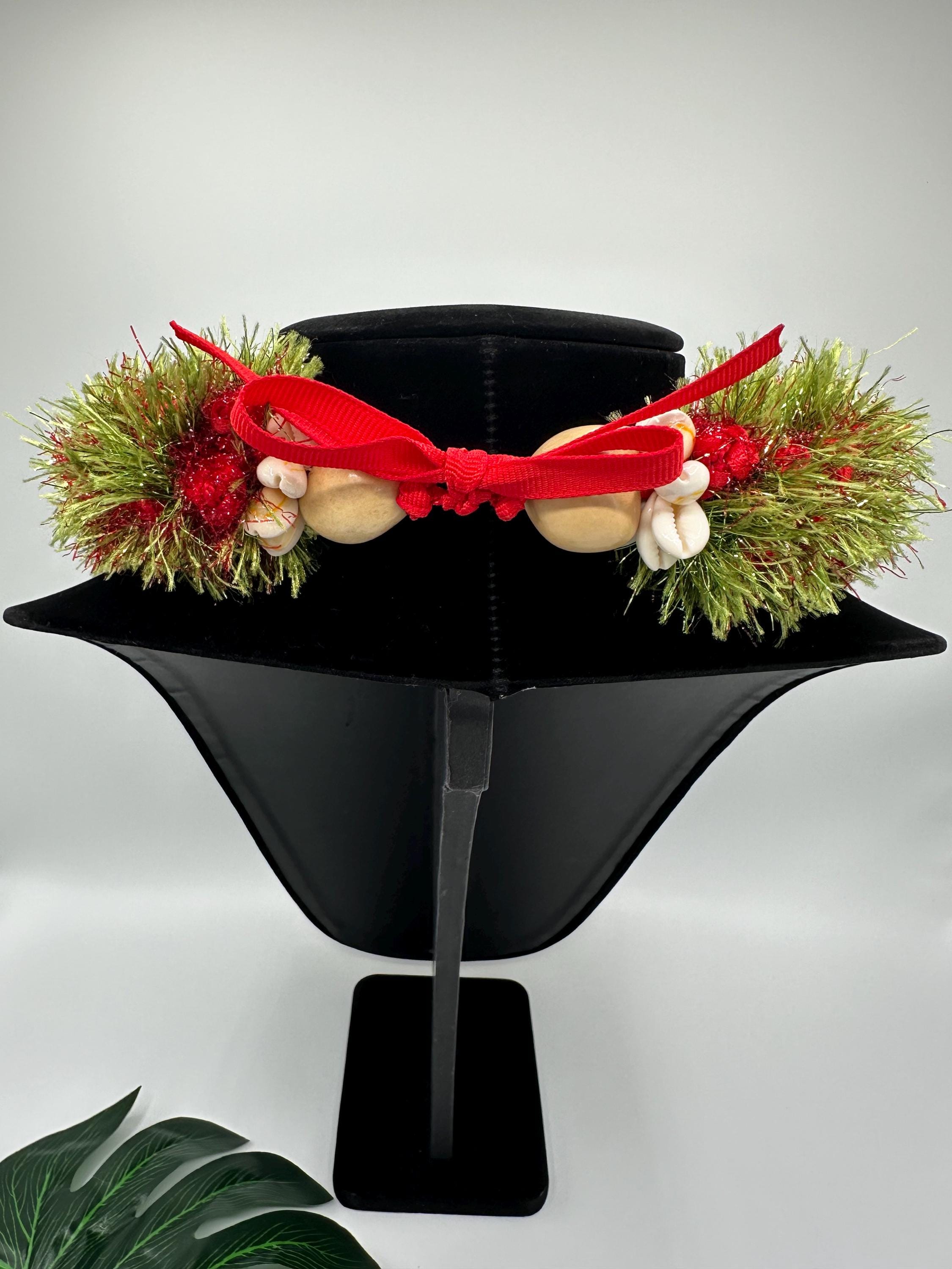 Ōhi‘a Lehua Hawaiian Rosette Lei With Natural Kukui Nuts & Shells - Etsy