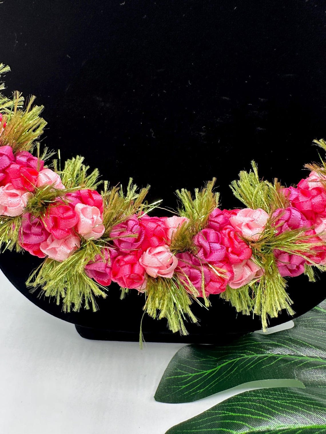Hawaiian Pink Plumeria Flower Triple Rosette Ribbon Lei - Etsy
