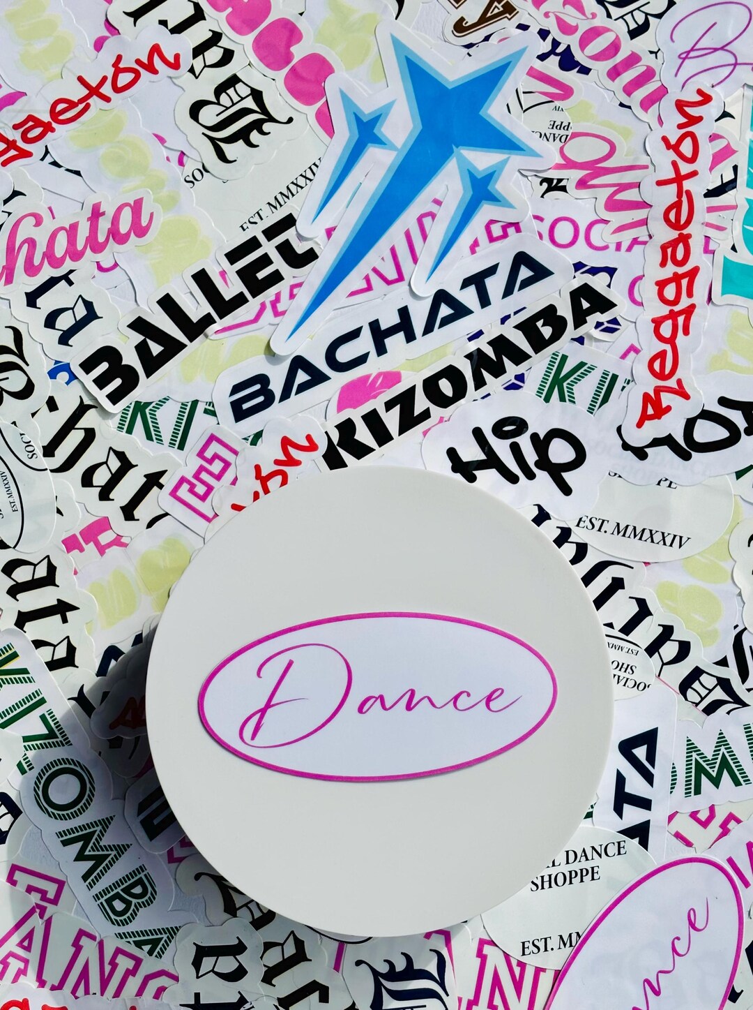 Pink Cursive Dance Sticker - Etsy