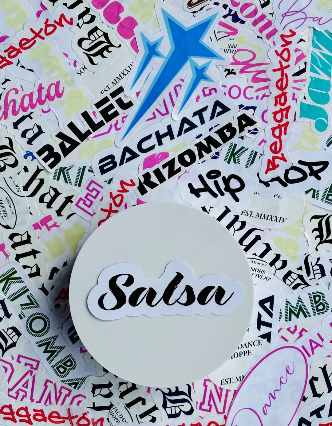 Black Cursive Salsa Sticker - Etsy