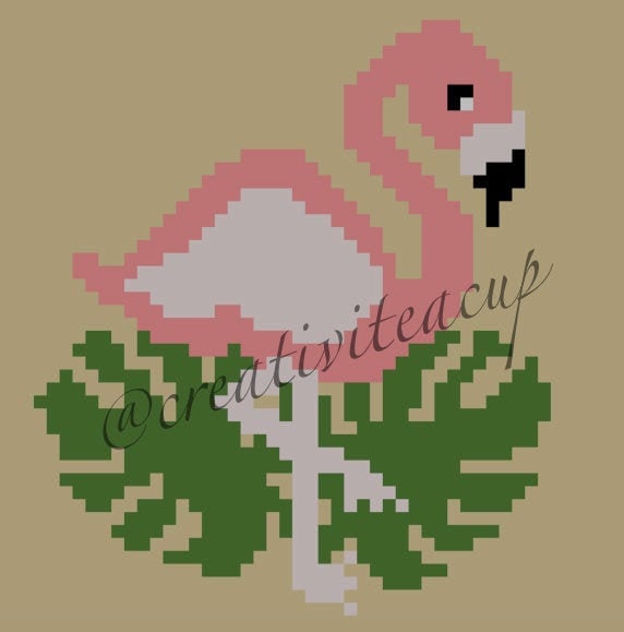 Pattern Only - Tropical Flamingo C2C Blanket File Download - Etsy