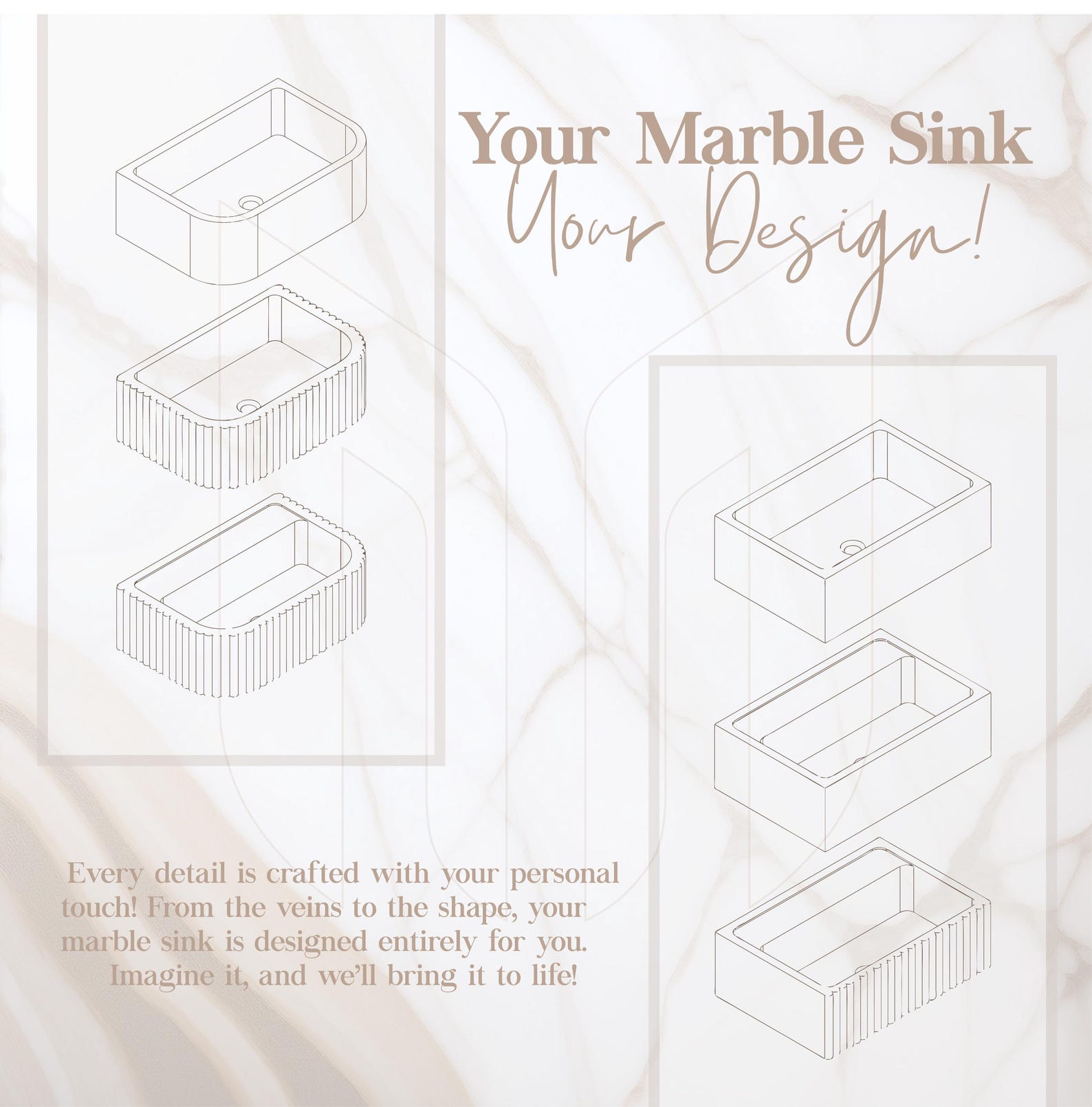 Travertine Marble Sink Designs to Elevate Your Bathroom M4M004 - Etsy