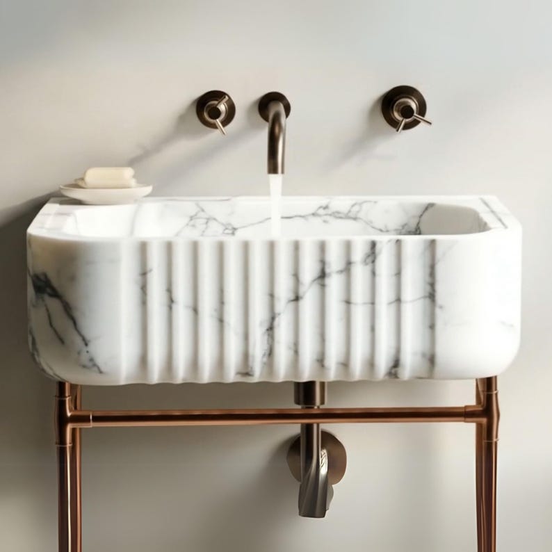 Modern Marble Sink Designs to Elevate Your Bathroom M4M038 - Etsy