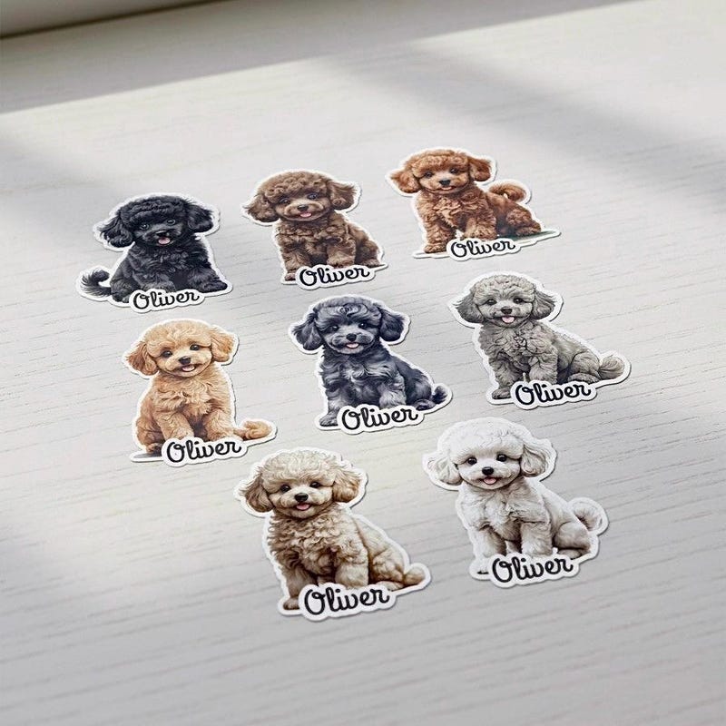 Poodle Stickers - Etsy