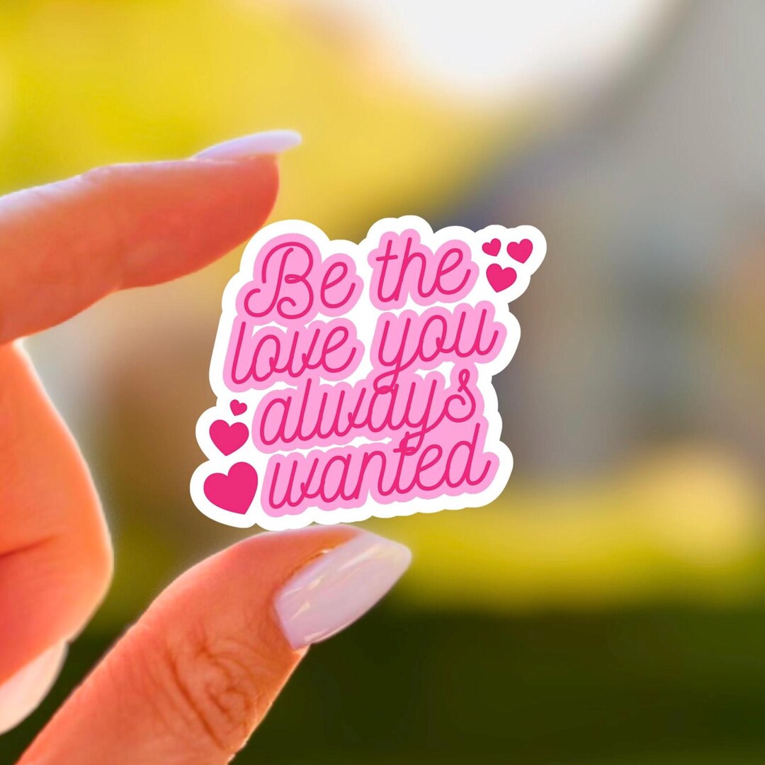 Love Sticker, Inspirational Sticker, Pink Bubble Letters Sticker, Girly ...