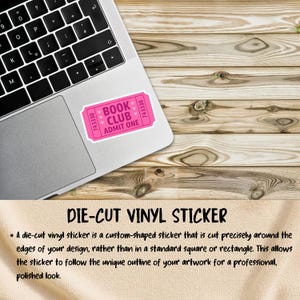 Book Club Sticker – Y2K Pink Vinyl Waterproof Decal - Etsy