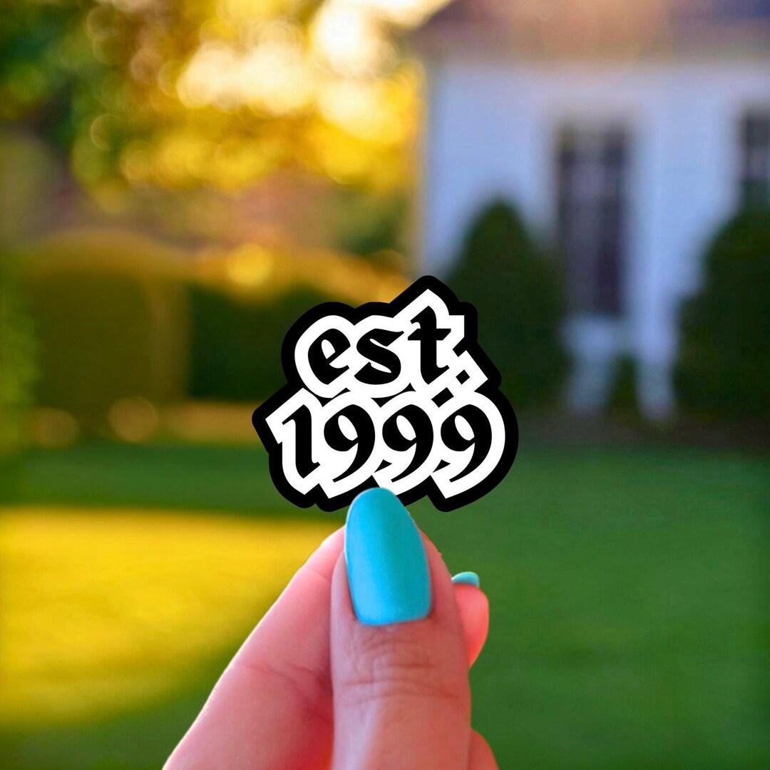 Est. 1999 Sticker - Retro - Bubble Letters - Y2K Sticker - Laptop ...