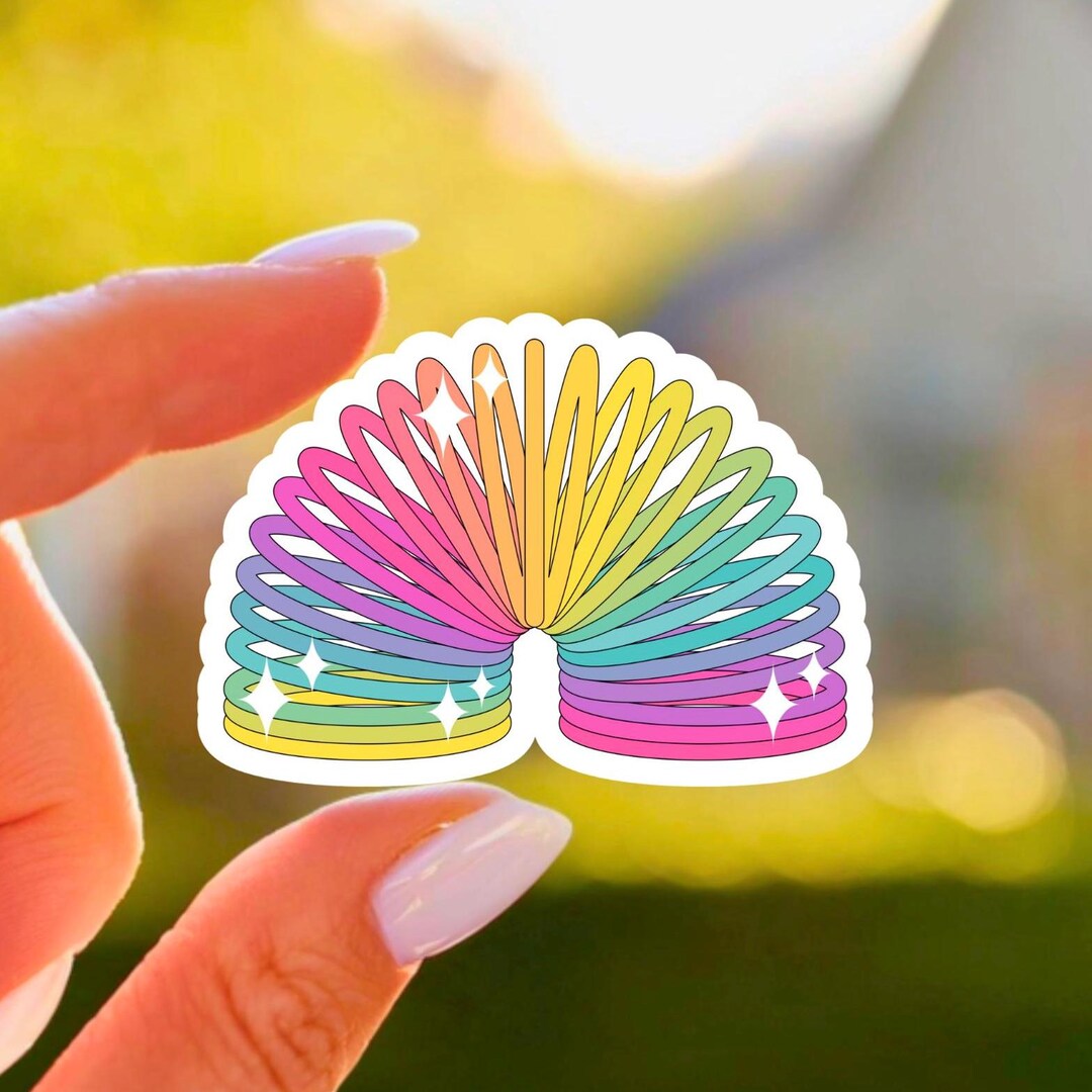 Slinky Sticker – Retro 90s Nostalgia Matte Vinyl Waterproof Decal - Etsy