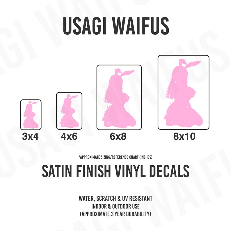 Hina | Anime Bunny Girl Pinup Vinyl Sticker | Waifu Decal | Car/laptop ...