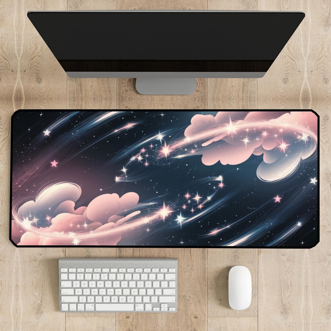 Stars Desk Mat, Cloud Desk Mat, Cloud Mousepad, Celestial Desk Mat ...