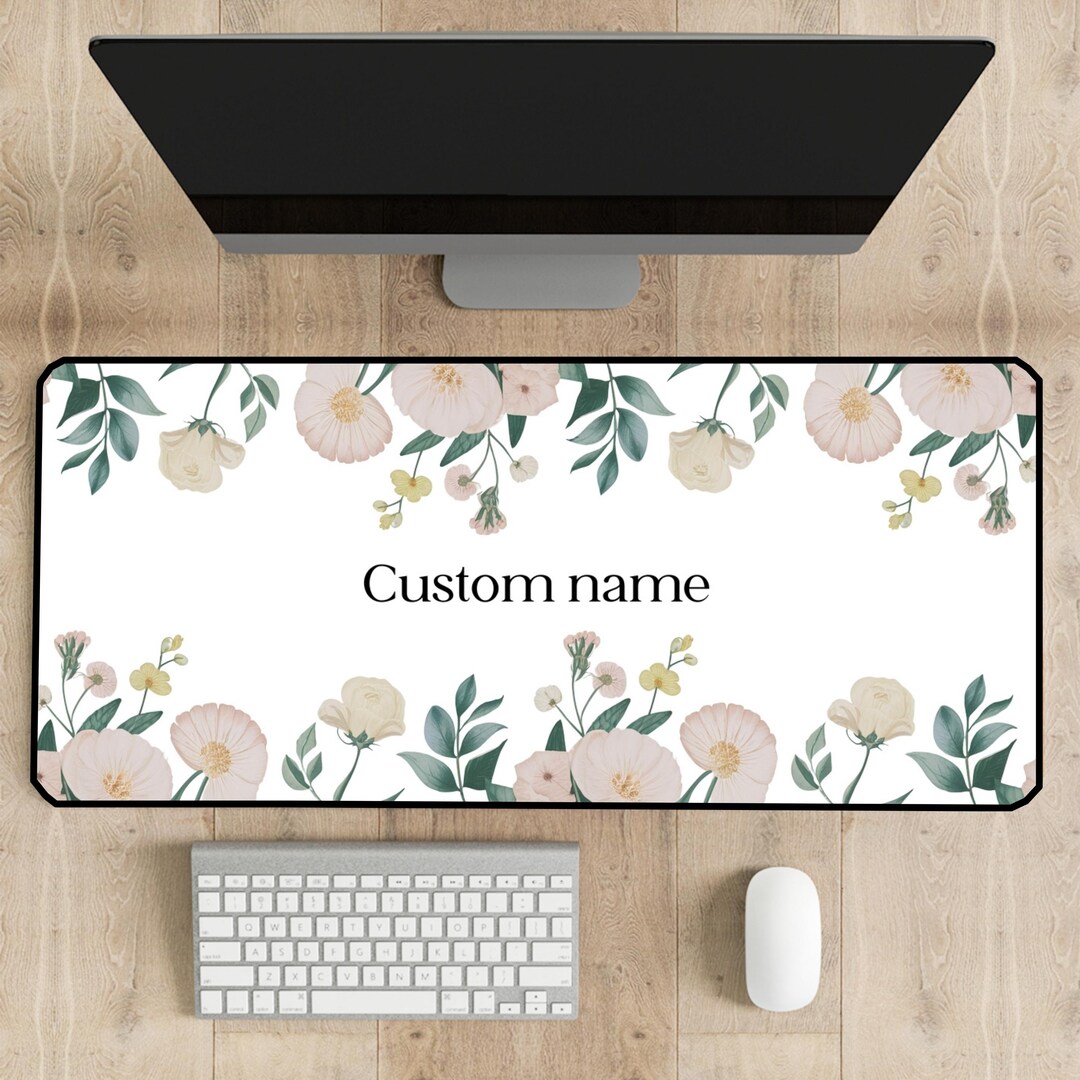 Custom Desk Mat, Custom Laptop Mat, Monogrammed Desk Mat, Minimal Desk ...