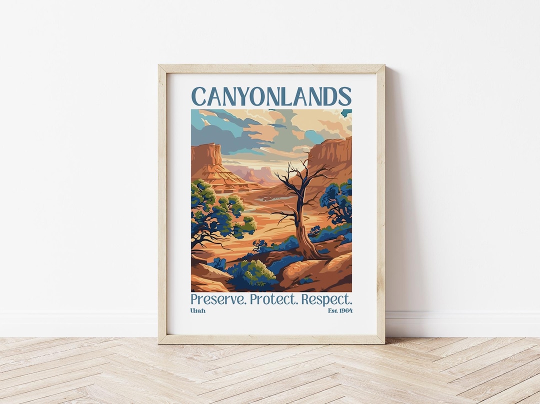 Digital Download Vintage Canyonlands National Park Poster, Save ...
