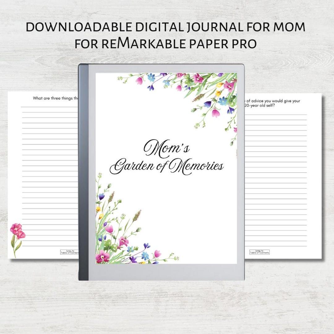 Remarkable Paper Pro Mother's Memory Journal, Mom's Memories Keepsake ...