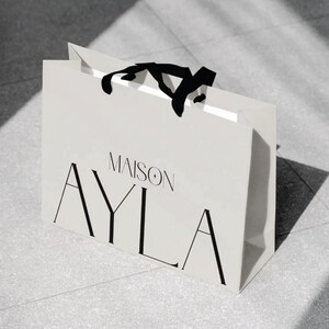 50 Pcs Custom Gift Bags Thick Luxury Packaging Gift Paper Bags, Custom ...