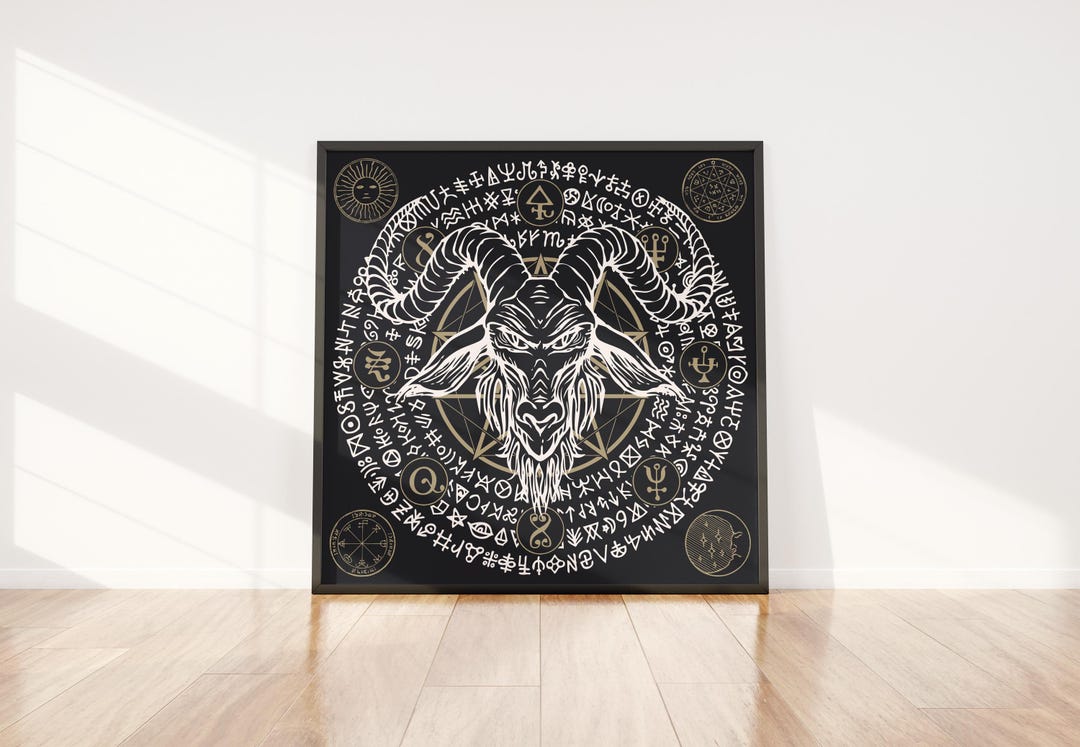 Occult Goat Head Dark Mystical Symbolism Art Print - Etsy