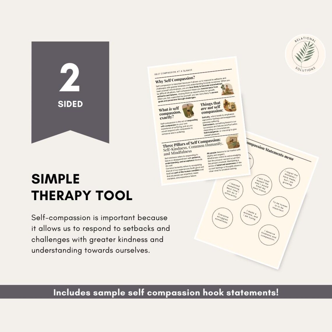 Self-compassion Cheat Sheet; Self-compassion; Practicing Self-compassion; Therapy Worksheets on ...