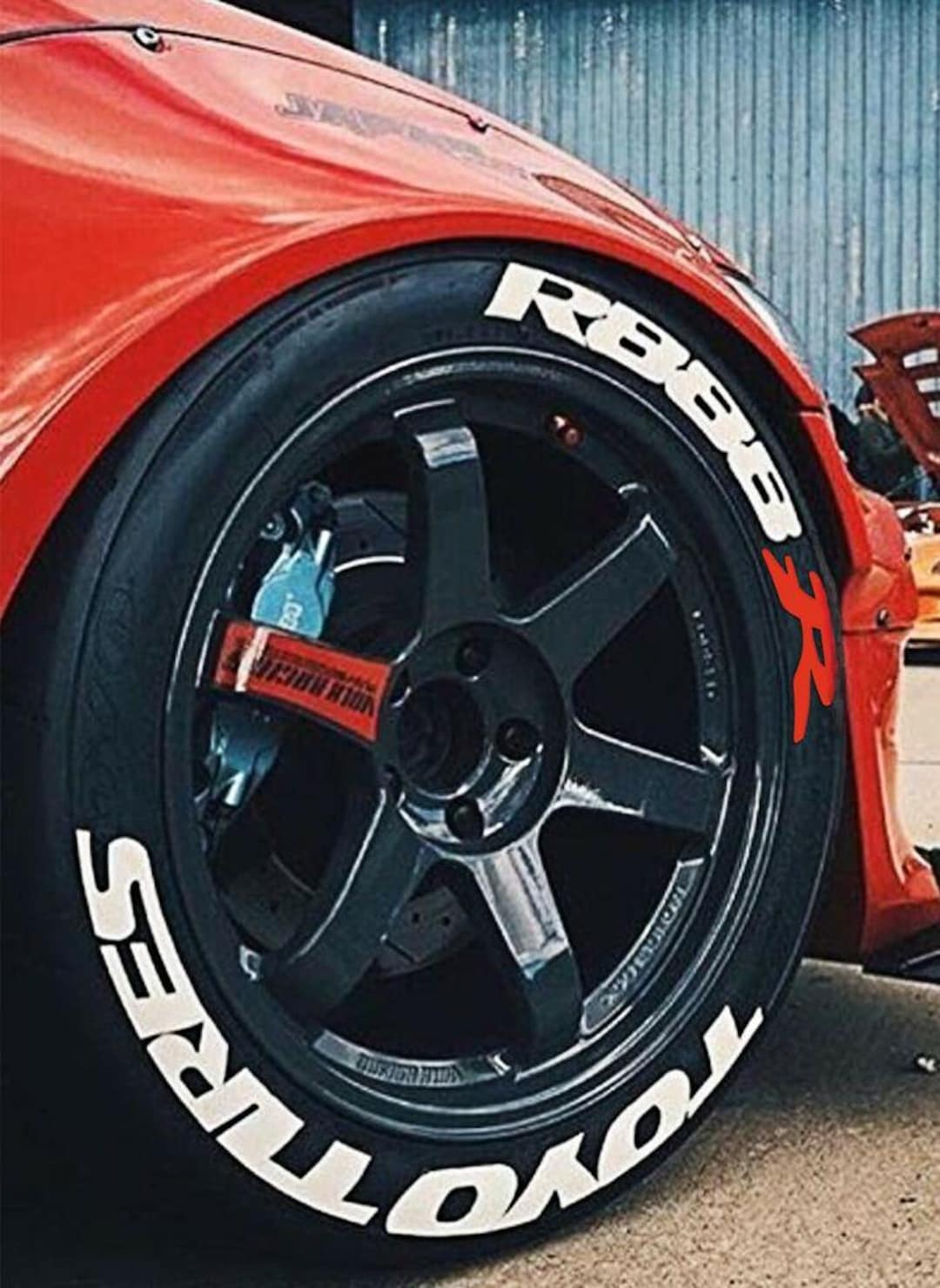 Permanent Tire Lettering Toyo Tires R888R Stickers Tire Decals Sticker ...