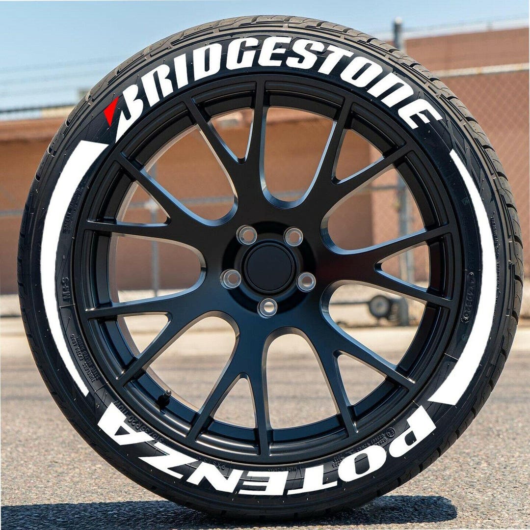 Permanent Tire Lettering Stripe Bridgestone Potenza Stickers Tire ...