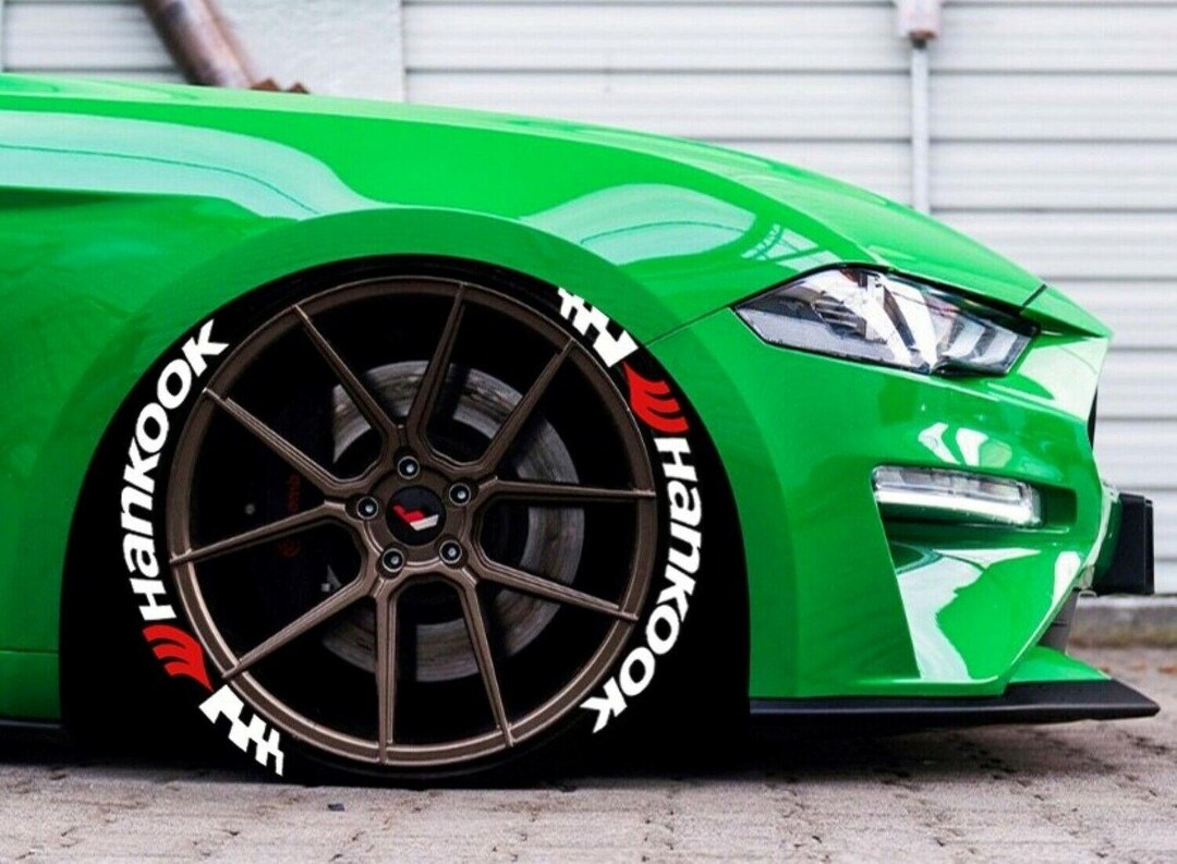 Permanent Tire Lettering White Flag Hankook Stickers Tire Decals ...