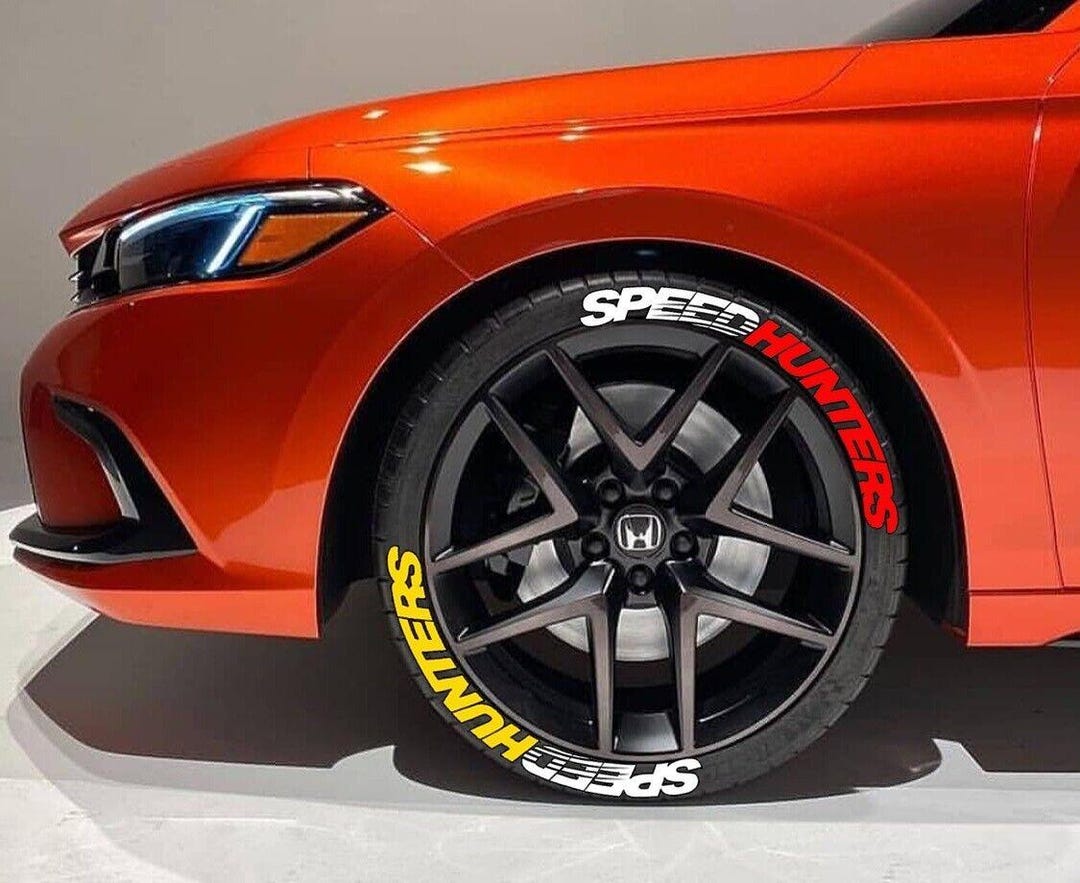Permanent Tire Lettering Speedhunters Stickers Tire Decals Sticker 1.25 ...