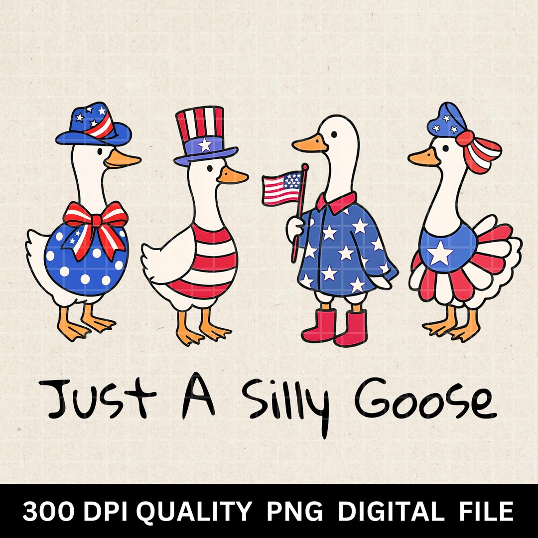 Silly Goose 4th of July PNG: Retro Goose Family (digital Download) - Etsy