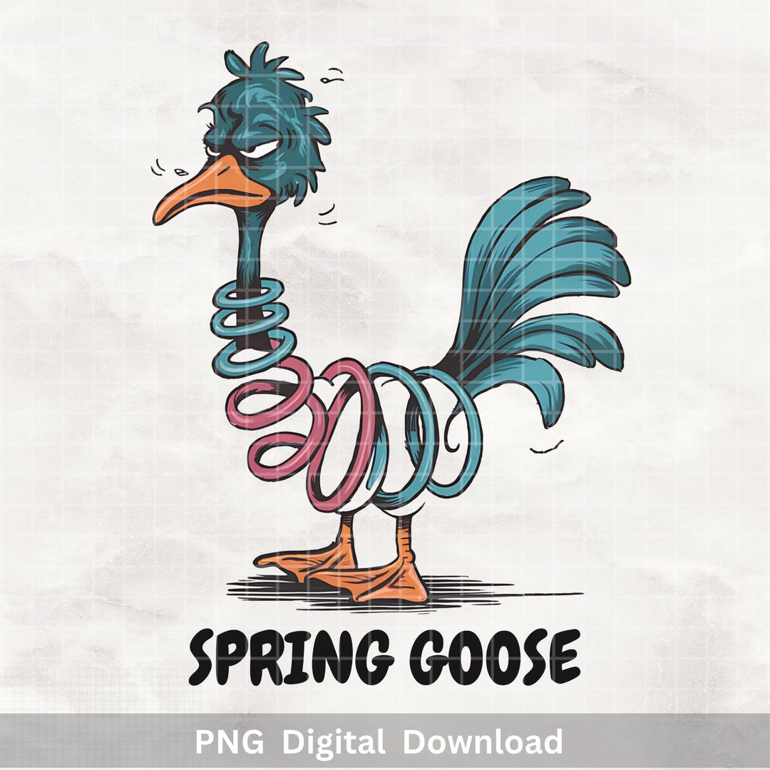 Spring Goose PNG, Cute Goose Shirt, Silly Goose Shirt, Retro Groovy Png ...